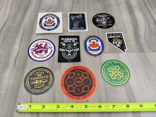 Lot of 10 - UA Pipefitter Plumber Steamfitter LU Local Union Stickers ...