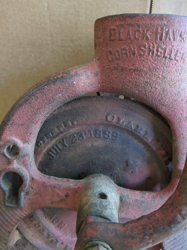 Antique 1886 BLACK HAWK Corn Sheller Cast Iron A. H. Patch Clarksville ...