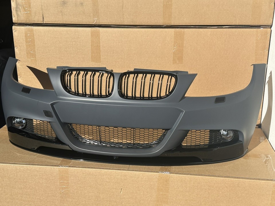 For 2009-2011 BMW E90 E91 4dr 3-Series M-Tech Style Front Bumper + Fog ...