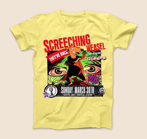NEW SCREECHING WEASEL Band Tour 2025 Gift For Fans to 5XL Yellow T-shirt MD403 | eBay