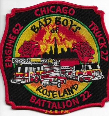 Chicago Engine - 62 / Truck - 27 "Bad Boys", Illinois (5" x 5") fire ...