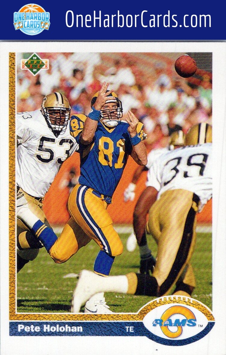 1991 Upper Deck Los Angeles Rams #182 Pete Holohan | eBay