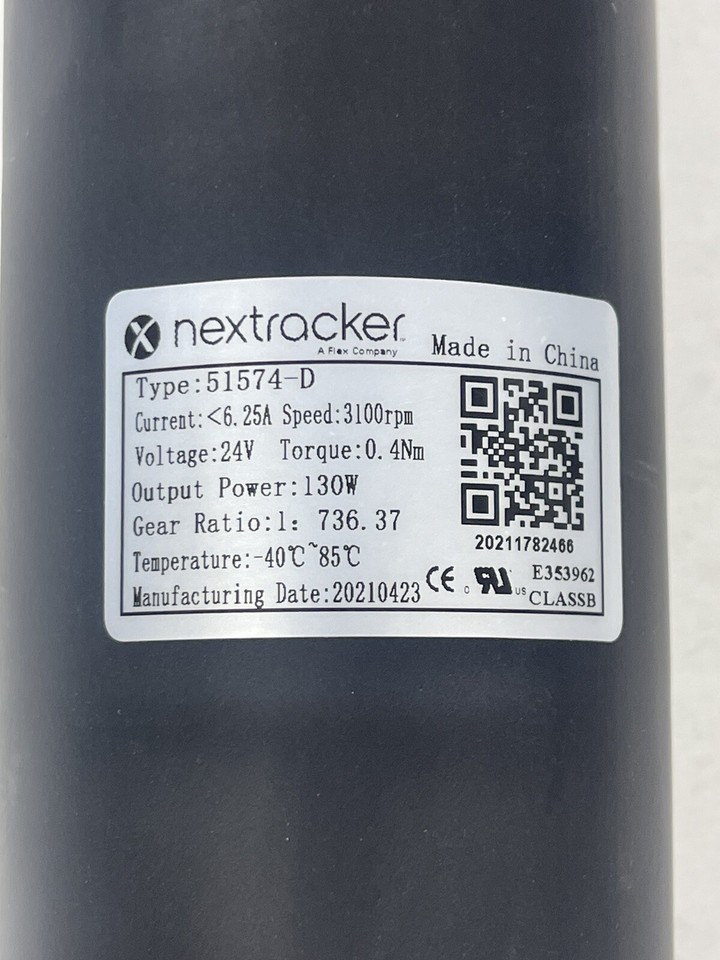 NEW NEXTracker NX HORIZON SMART SOLAR TRACKER GEARMOTOR 24V DC for SLEW ...