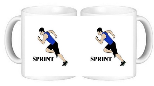 Athletics Sprint male Sport Ceramic Coffee Mug Comes In A Smash Proof ...