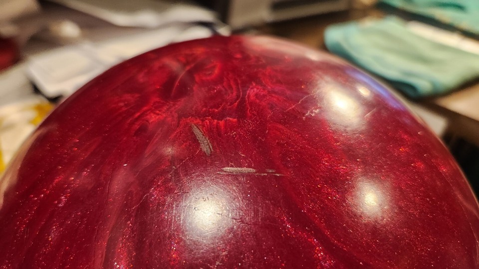 Track Tundra Fire Bowling Ball 15 lbs Preowned Span 4 7/16 Inches | eBay