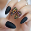3-D Matte STILETTO *ANGEL IN DISGUISE* Gems Black Full Cover Nail Tips ...