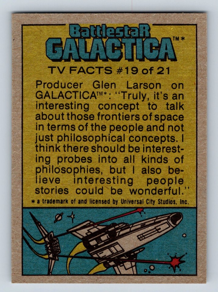 1978 Topps Battlestar Galactica Card No. 54 "Lotay, Queen of the Ovions ...