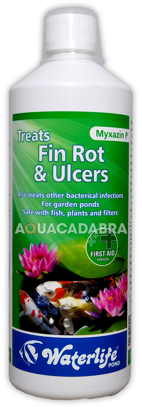 WATERLIFE MYXAZIN P TREATS FIN ROT & ULCERS ANTI BACTERIAL POND ...