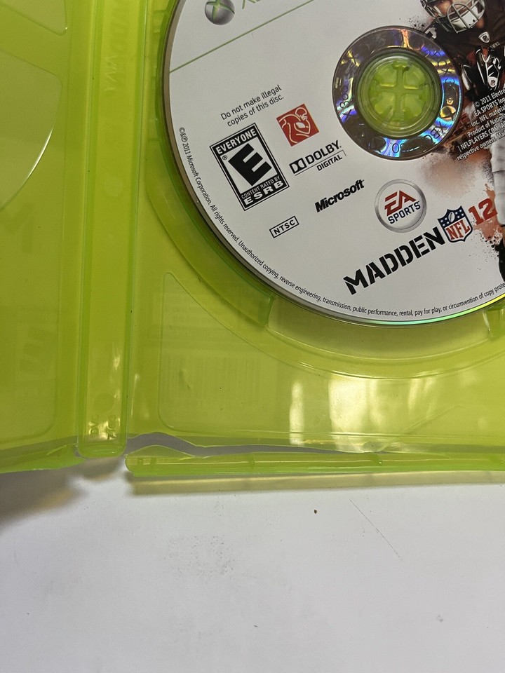 EA Sports Madden NFL 12 Microsoft Xbox 360 Video Game Football Season ...