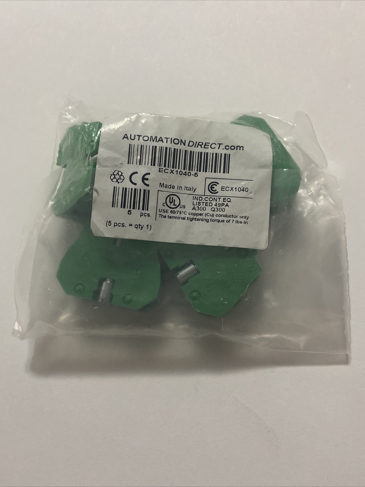 Automation Direct Ecx1040-5 Push Button Contact Block Ecx1040 ECX10405 ...