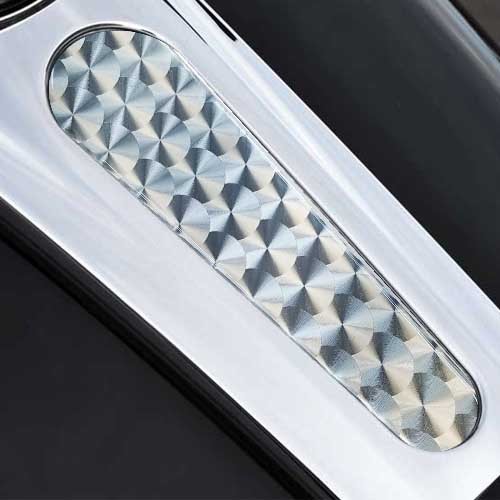 Domed - Engine Turn Gas Tank Dash Console Panel Insert Harley Street ...