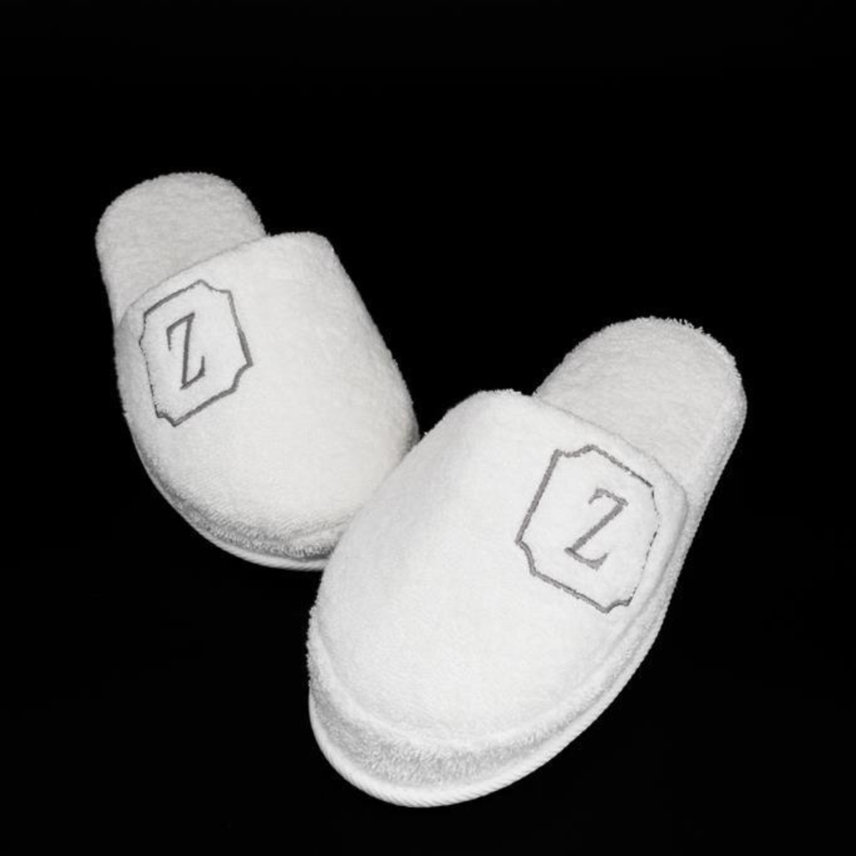 Unisex Personalized Terry Cloth Slippers, Women's Slippers, Monogrammed ...