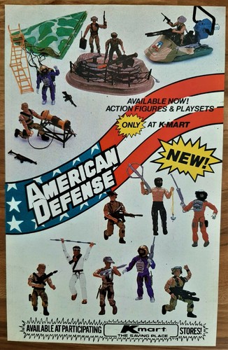 VINTAGE 1986 AMERICAN DEFENCE ACTION FIGURES ADVERTISEMENT | eBay