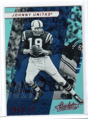 Johnny Unitas 2017 Absolute SPECTRUM RED Ser#d /100 | eBay