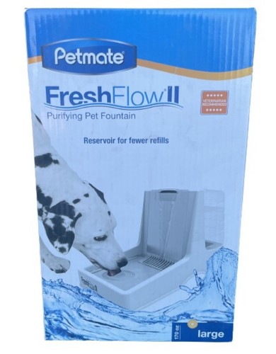 Petmate Fresh Flow II Fountain 170 oz, Purifying Pet Fountain, Vet ...