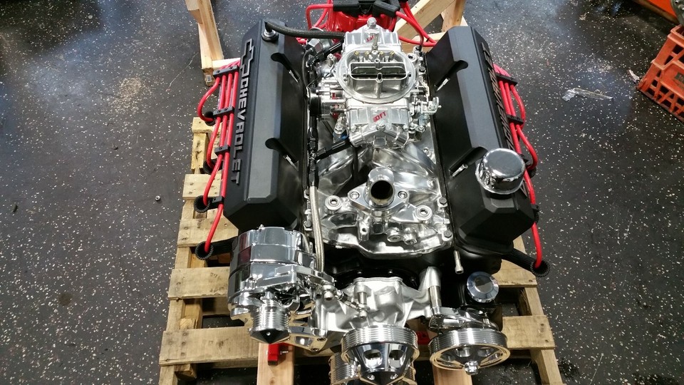 CHEVY 383 CID 420+HP CUSTOM CRATE ENGINE TURN KEY DYNO TEST 2 YEAR ...