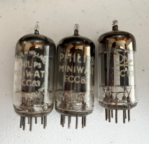 3 vacuum tubes - 2 Vintage Philips ECC83 mini watt & 1 unknown ec83 | eBay