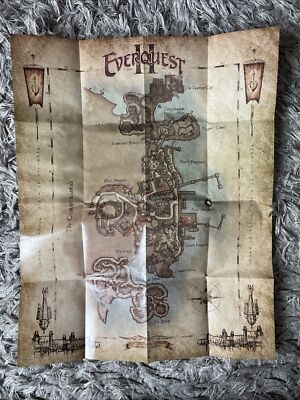 Everquest II Computer PC Qeynos / Freeport Poster Map Insert ONLY | eBay