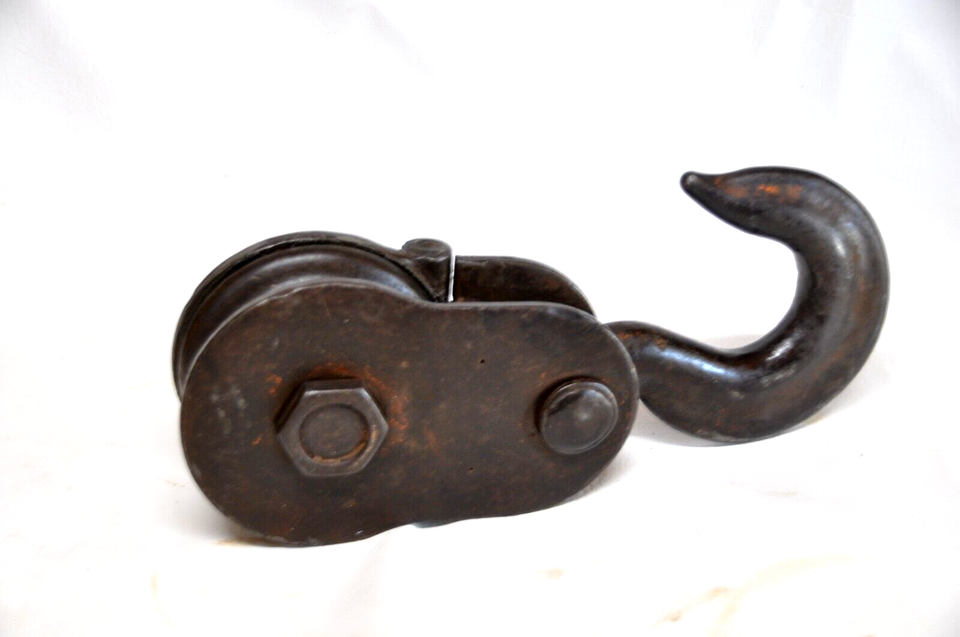 17 " SNATCH Block and Tackle Hook Heavy Duty Vintage | eBay