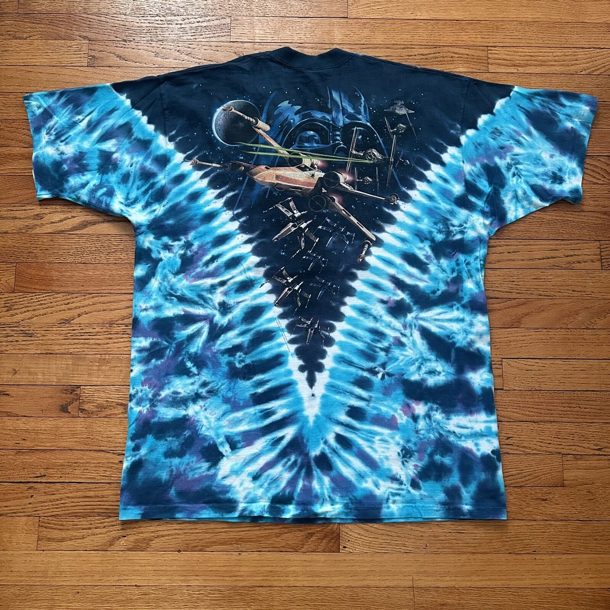 Vintage 1997 Liquid Blue Star Wars Tie Dye T-Shirt XL Vintage 1997 Liquid Blue Star Wars Tie Dye T-Shirt XL