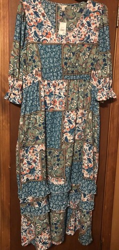 Cato Maxi Dress Boho Spring Colors XL | eBay