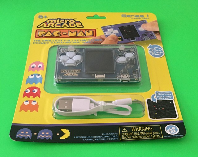 Micro Arcade Pacman Color LCD Handheld Pac-man Video Game for sale ...