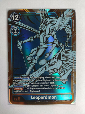 Leopardmon BT3-030 Digimon Card Game Super Rare Holo Alternative Art ...