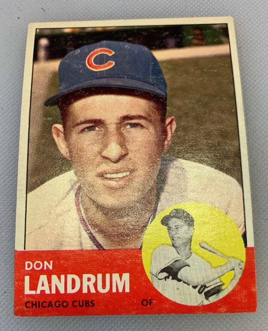 1963 Topps # 113 Don Landrum Baseball Card Chicago Cubs | eBay