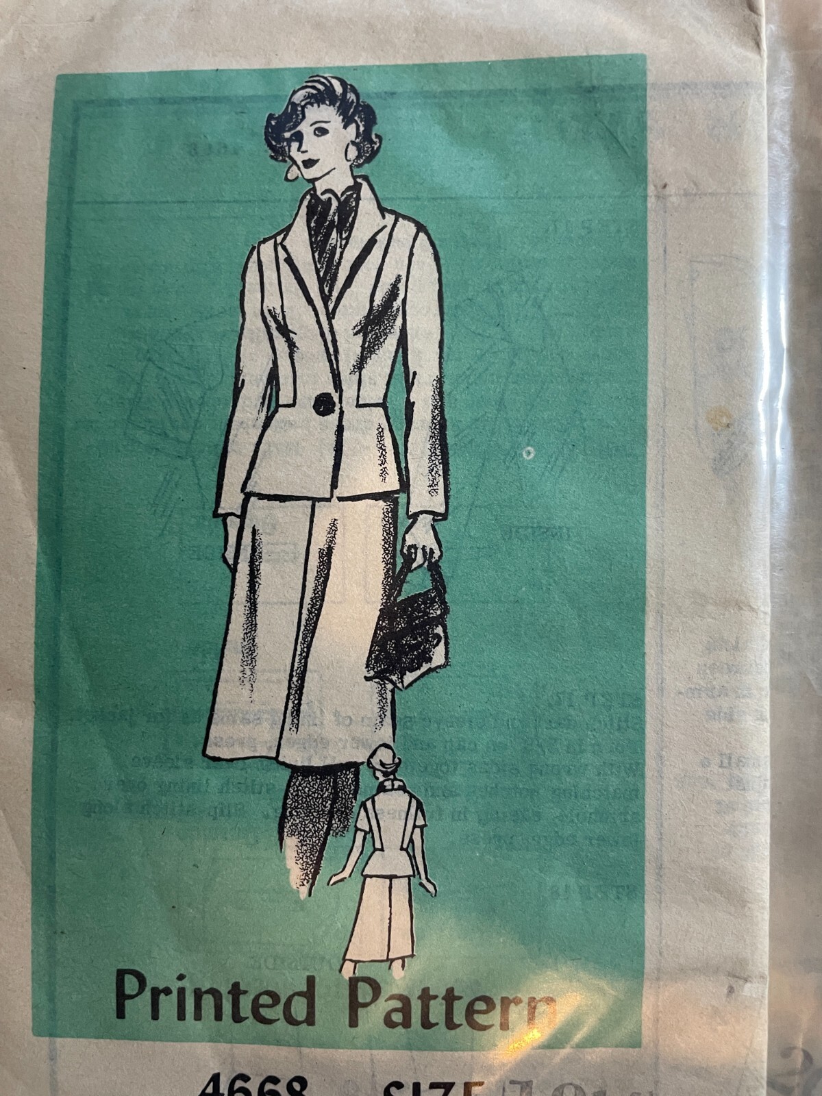 Mail Order Pattern 4668 Vintage 70's Clothing Pattern Size 18-1/2 UnCut ...