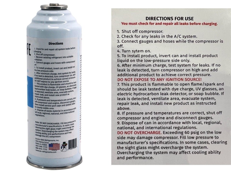 R 134a Refrigerant Replacement- Coldest Refrigerant for Auto - 5 Pack ...