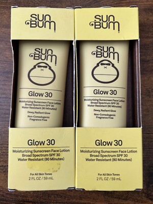 Sun Bum Glow 30 Moisturizing Sunscreen Face Lotion SPF30 EXP 5/25, 2 ...