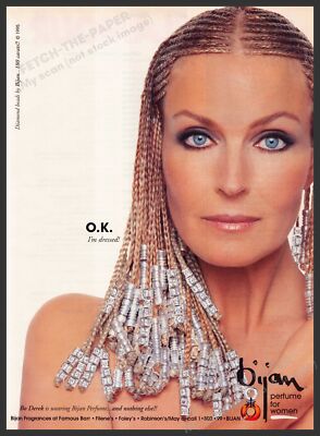 Bijan 1990s Print Advertisement Ad 1995 Bo Derek Famous Dreadlocks ...