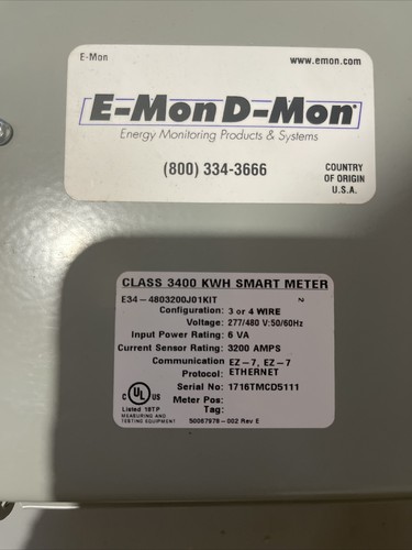 E34-4803200J01KIT E-Mon D-Mon Class 3400 KWH Smart Meter | eBay