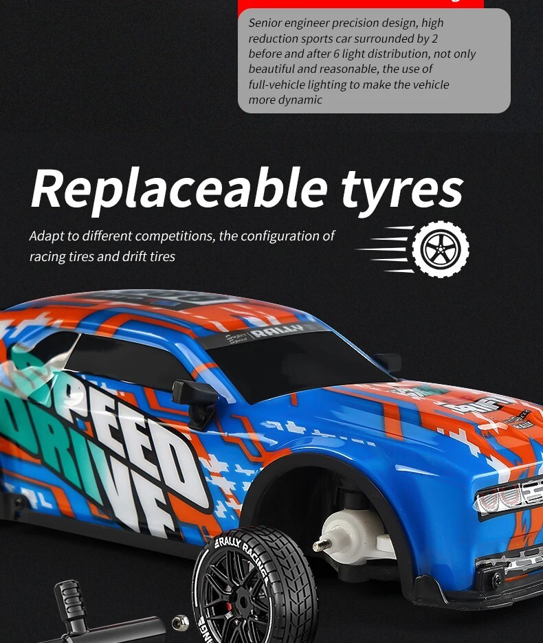 Rc Drift Car 1:16 4Wd Drifting Wheels Anti-Collision Off-Road Racing Rc ...