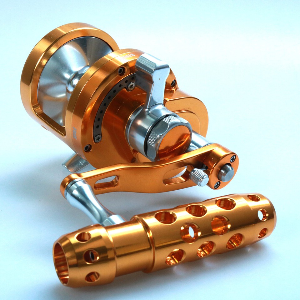 2-Speed Big Game Reel Conventional Reel Full Metal Saltwater Trolling ...