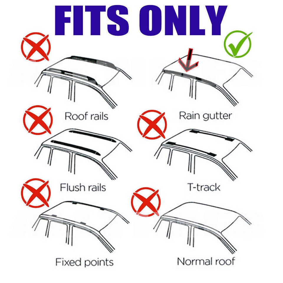 For Lincoln MKZ MKS MKT 43-49" Top Roof Rack Cross Bar Luggage Carrier ...