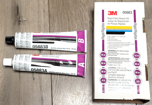 3M Plastic Repair, 2-part EZ Sand Epoxy Rigid Hard Parts Repair Kit ...