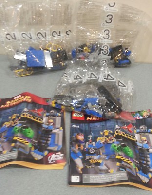 LEGO 76018 HULK SMASH LAB LOOSE NO MINIS Incomplete 2 sealed bags ...
