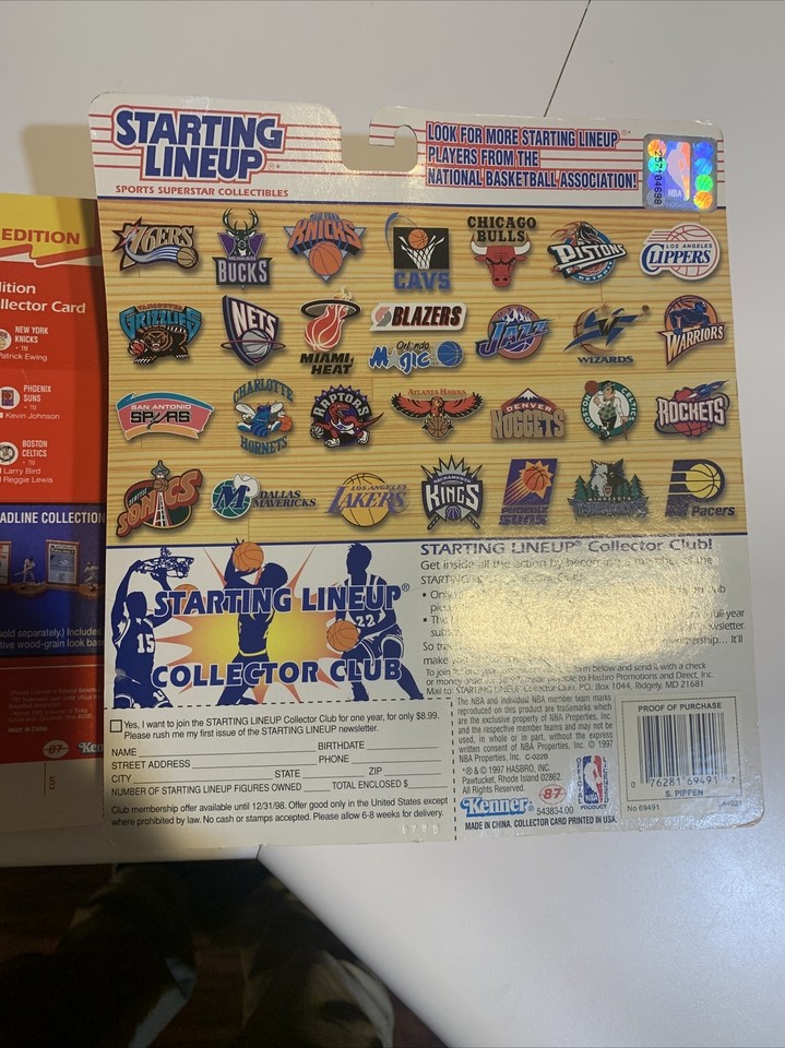 Lot Of 3 Kenner NBA Starting Lineups (Pippen, Robinson, Manning ...