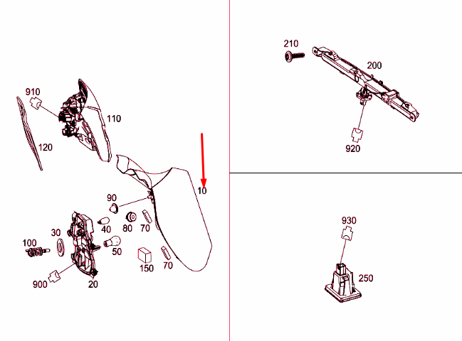 Mercedes-Benz GLA X156 Rear Left Tail Light A1569061958 Genuine for ...