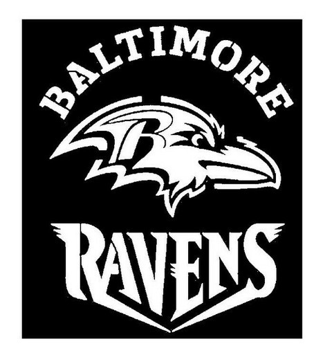 Baltimore Ravens NFL Vinyl Decal Sticker for Car Truck Window | White ...