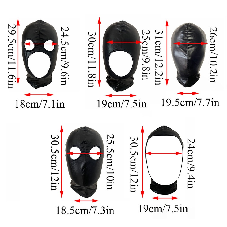Unisex Balaclava Elastic Spandex Zentai Hood Mask Party Events Cosplay ...