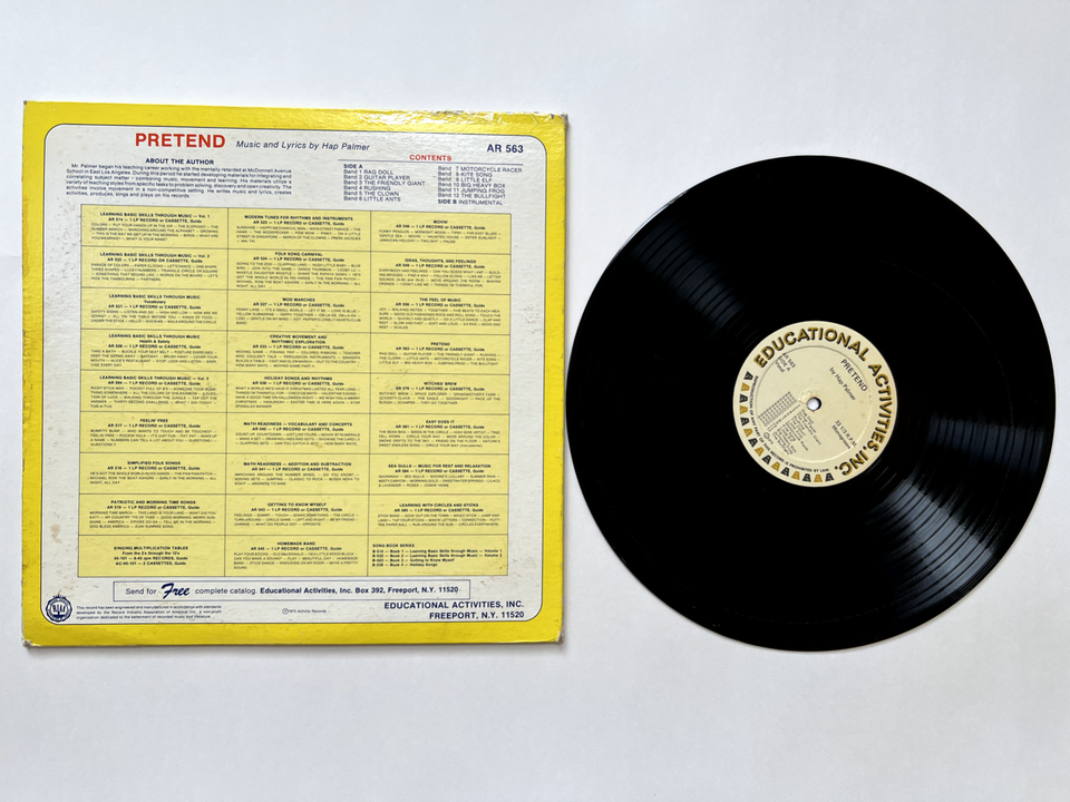 "Pretend" Hap Palmer Vinyl Album LP Educational Activities, Vintage ...