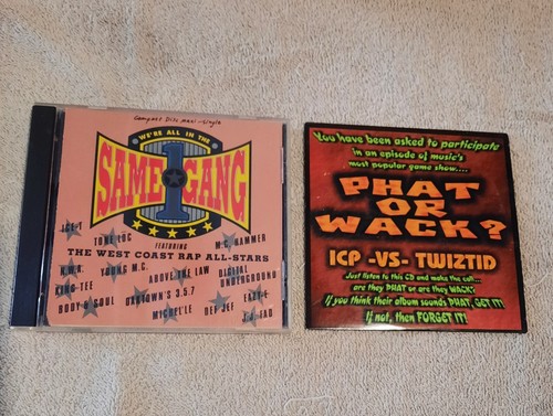 2 CD LOT 90s Rap Same gang ICP twisted Eazy E Ice t Young MC Above the ...