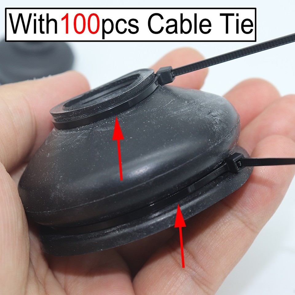 Universal 15SizeX2 Ball Joint Dust Rubber Boot Track End Rod W/ Cable ...
