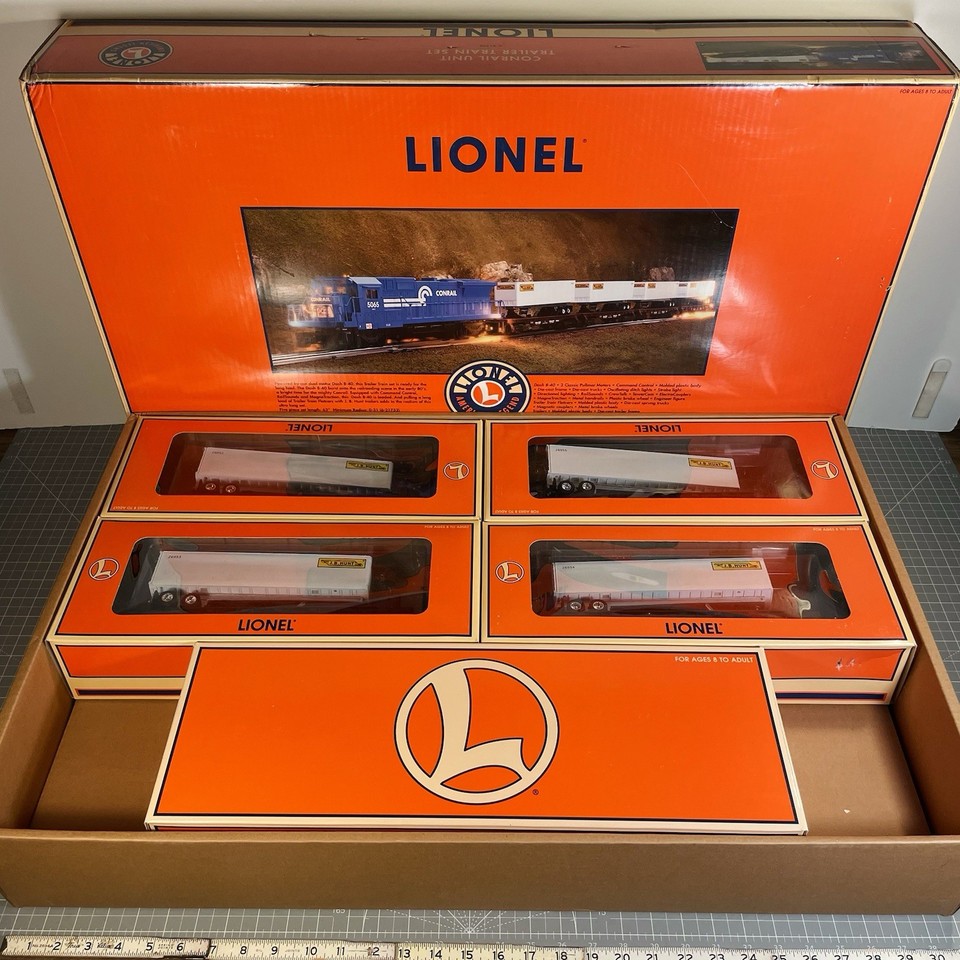 Lionel TMCC 6-21752 Conrail DASH 8-40 Trailer Train Set O JB Hunt ...