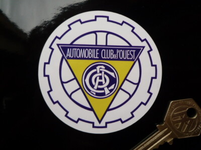 ACO 60s 70s Classic Car Window Sticker 3" Automobile Club l'Ouest ...