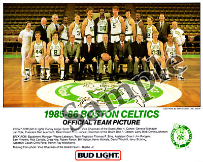 NBA 1985 - 86 Boston Celtics Team Picture with Names Color 8 X 10 Photo ...