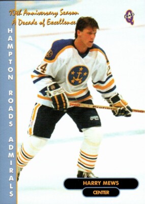 Harry Mews 1998-99 Hampton Roads Admirals 10th Anniversary | eBay