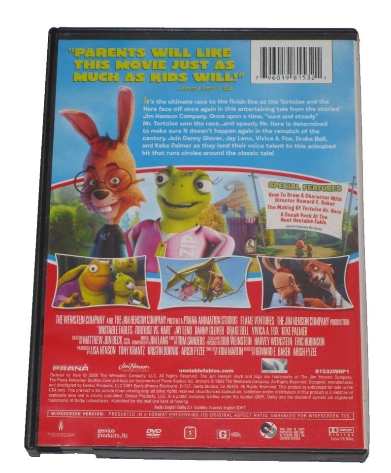 Jim Henson Tortoise vs. Hare: The Rematch of the Century (DVD, 2008 ...